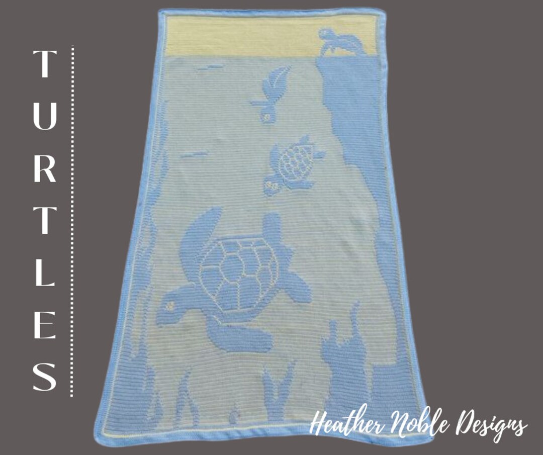 Turtles Mosaic Crochet Turtle Pattern Mosaic Crochet Blanket - Etsy