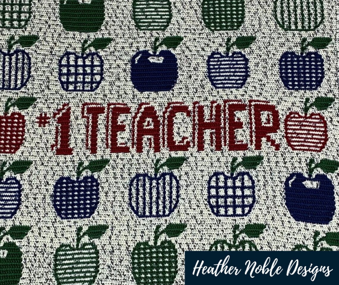 Teacher Blanket - Mosaic Crochet Pattern (PDF Pattern) - Etsy
