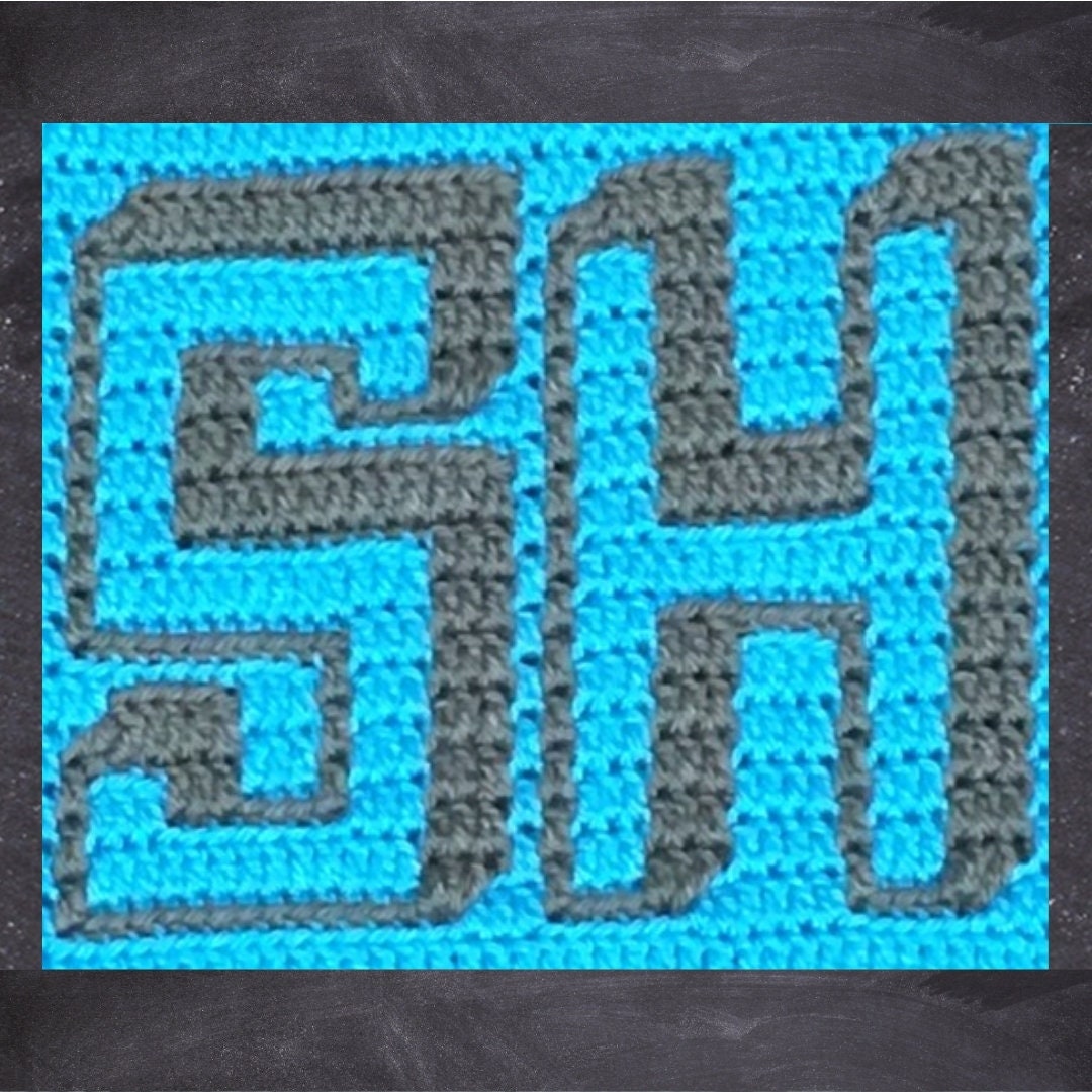 Mosaic Crochet Alphabet shadow Font Mosaic Overlay Crochet - Etsy UK