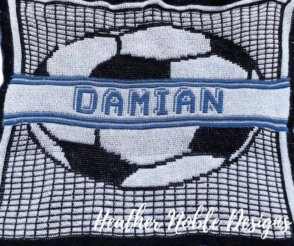 Soccer Blanket Crochet Pattern Mosaic Crochet Blanket - Etsy