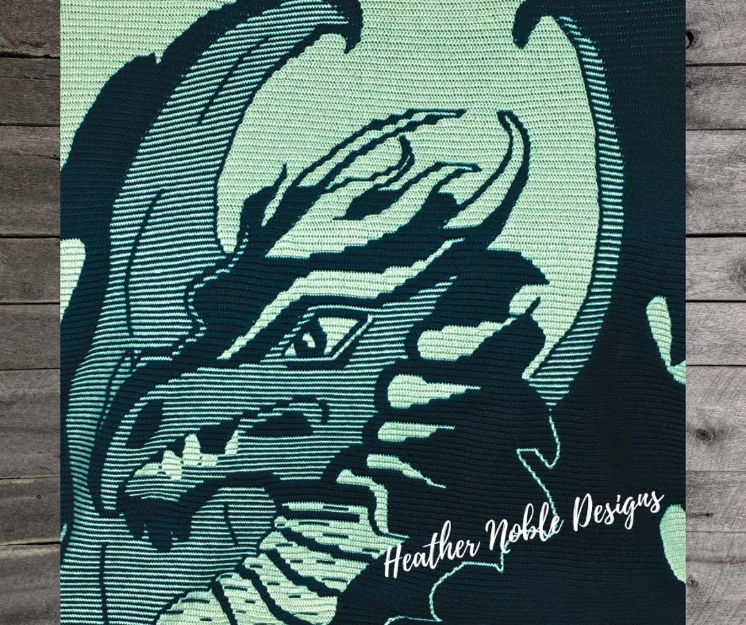 Dragon, Mosaic Crochet Blanket Pattern, Mosaic Overlay Crochet, Dragon ...