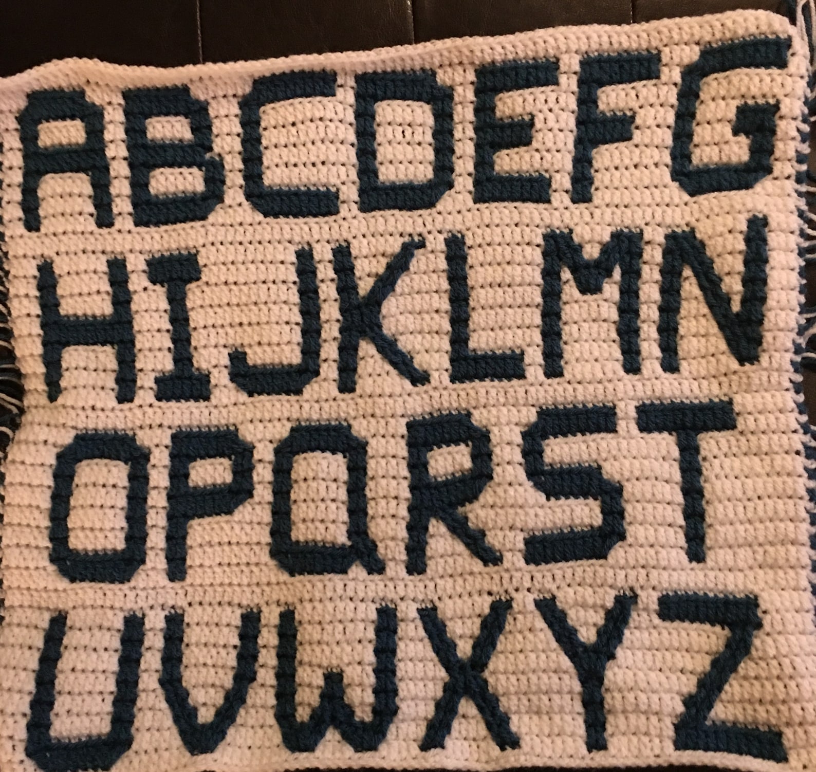 Mosaic Crochet Alphabet-small Block Font Pattern, Mosaic Overlay ...