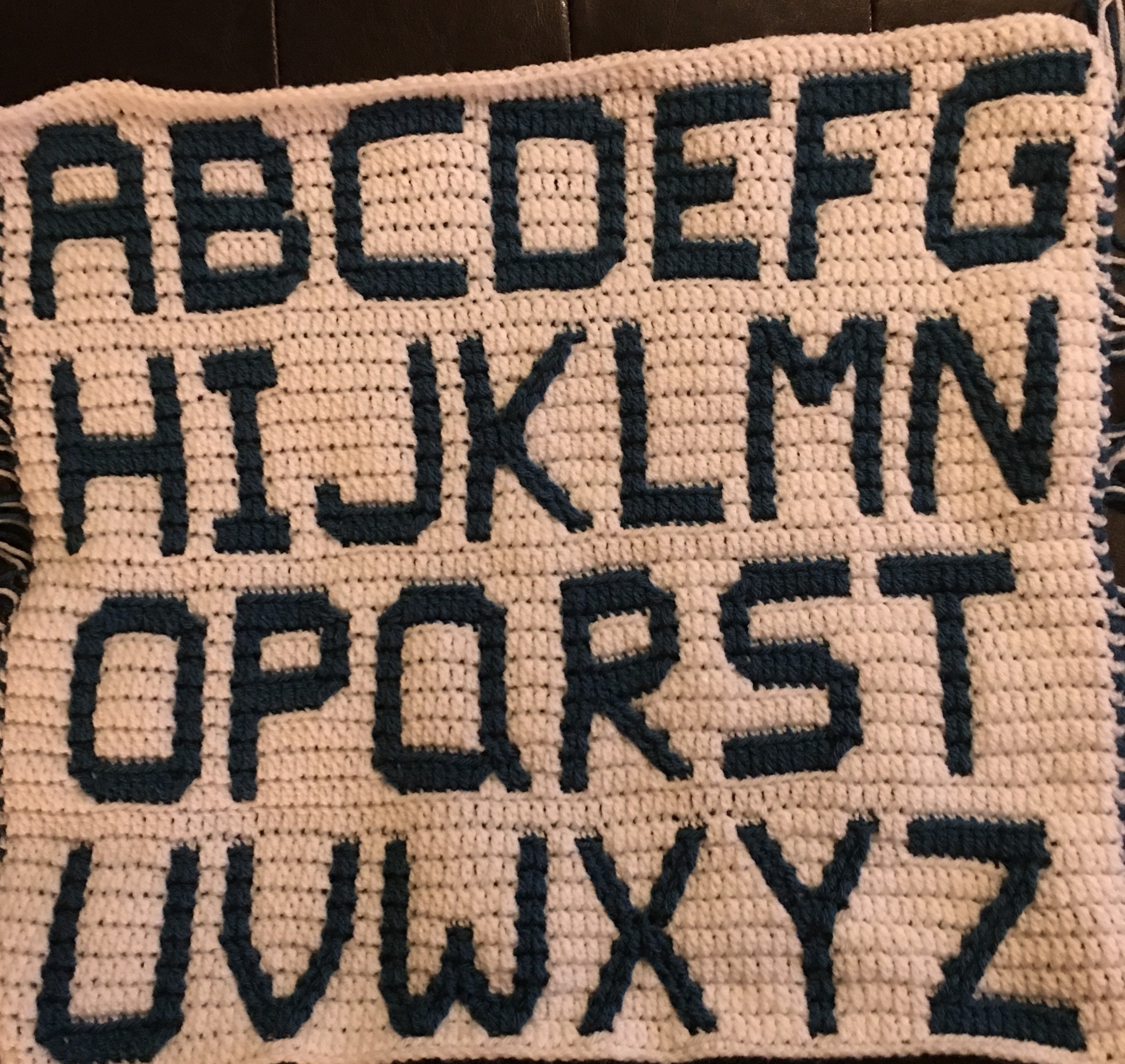 Mosaic Crochet Alphabet-small Block Font Pattern, Mosaic Overlay ...