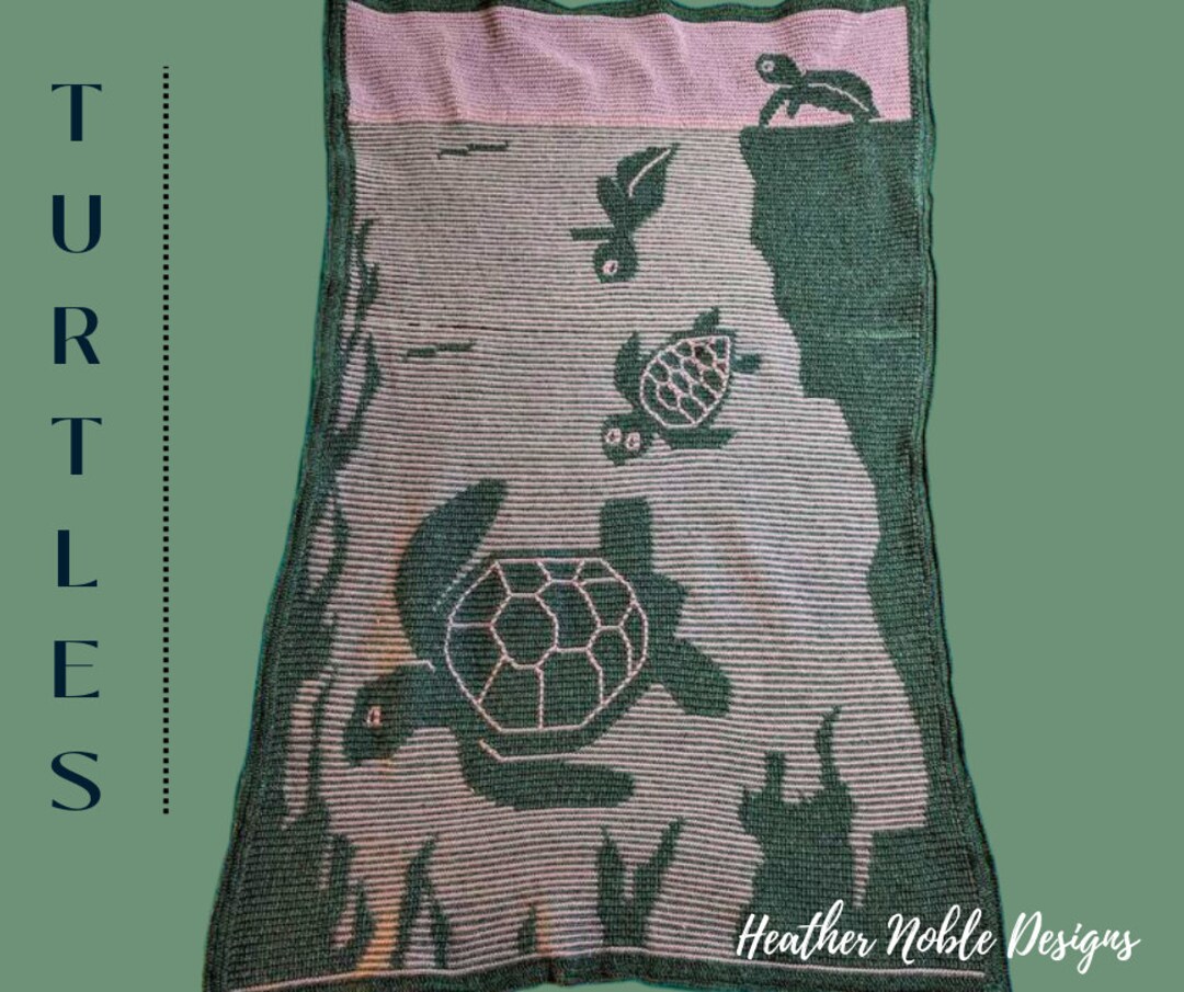 Turtles, Mosaic Crochet Turtle Pattern, Mosaic Crochet Blanket Pattern ...