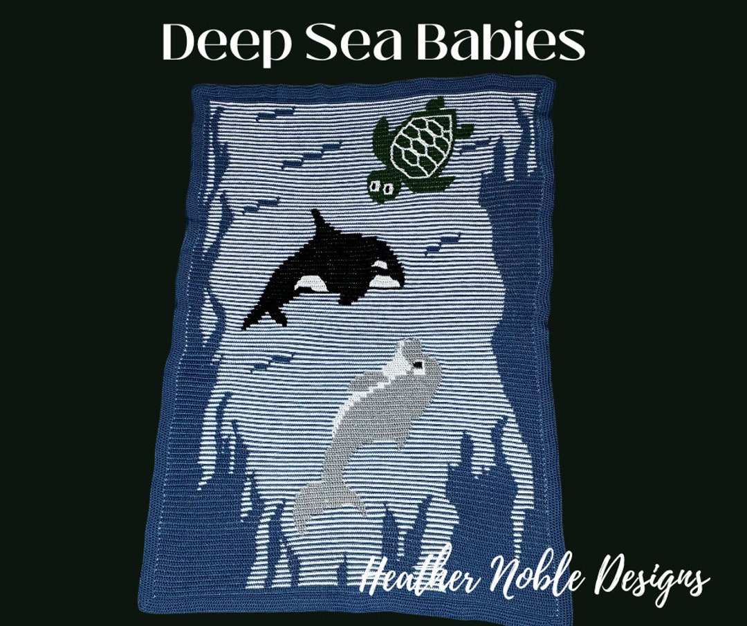Deep Sea Babies, Mosaic Crochet Blanket Pattern, Mosaic Overlay Crochet ...