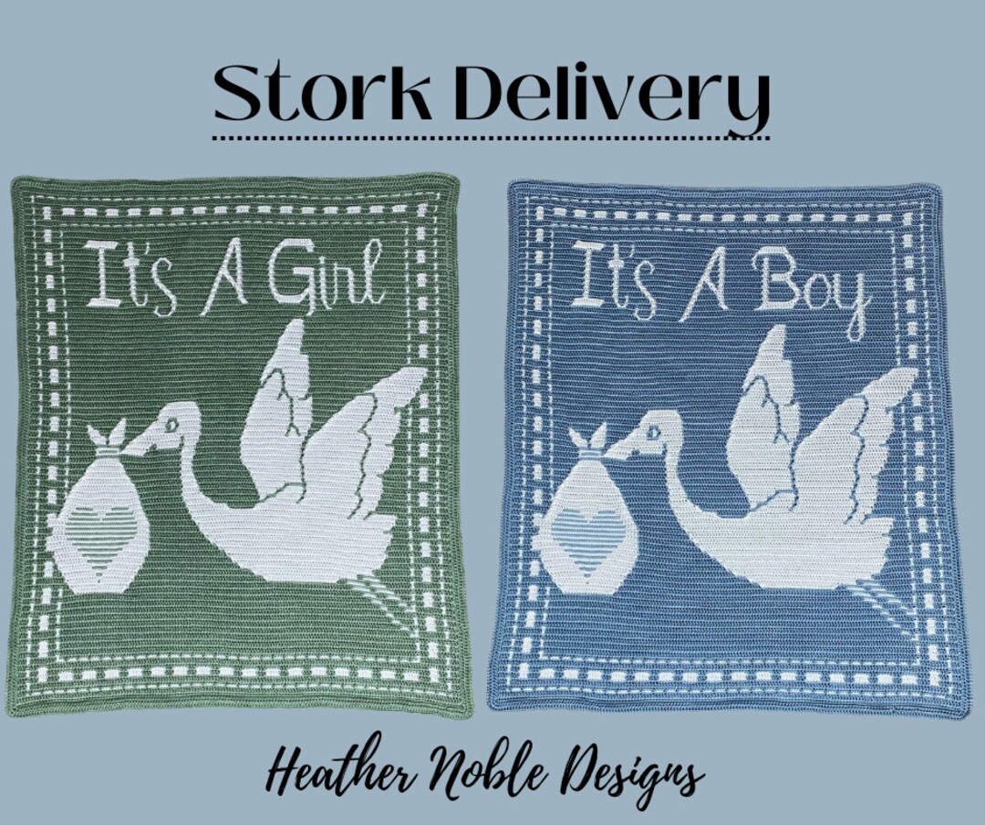 Stork Delivery, Mosaic Crochet Baby Blanket Pattern, Mosaic Overlay ...
