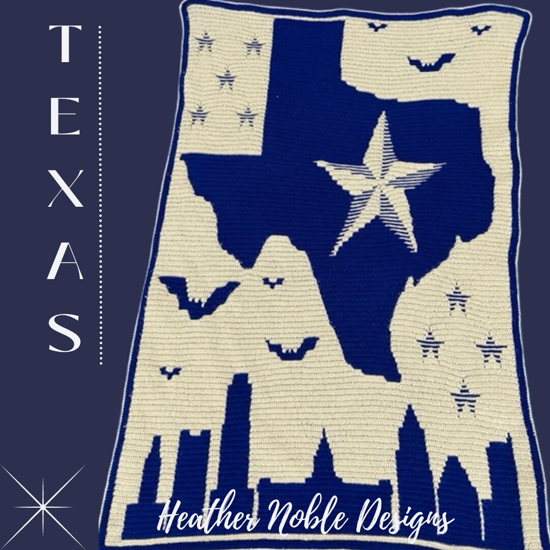 Texas Blanket, Mosaic Crochet Blanket Pattern, Mosaic Overlay Crochet ...