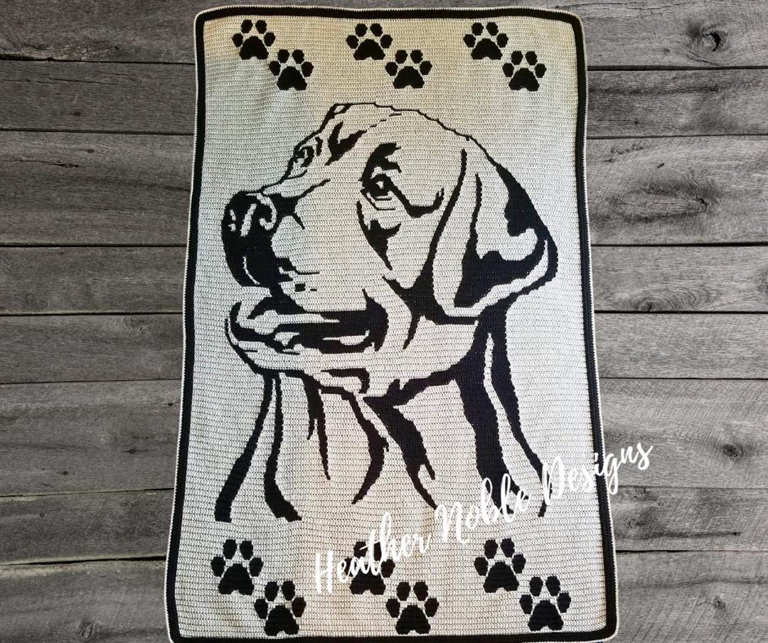 Labrador Retriever, Mosaic Crochet Blanket Pattern, Mosaic Overlay ...