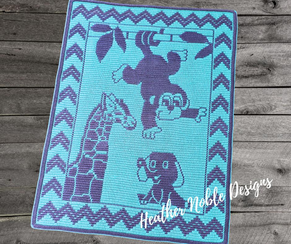 Baby Safari - Mosaic Crochet Blanket Pattern (PDF Pattern) - Etsy