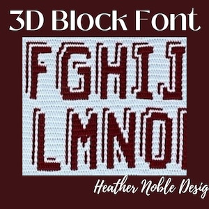 Mosaic Crochet Alphabet-3d Font, Mosaic Crochet Pattern, Mosaic Overlay ...