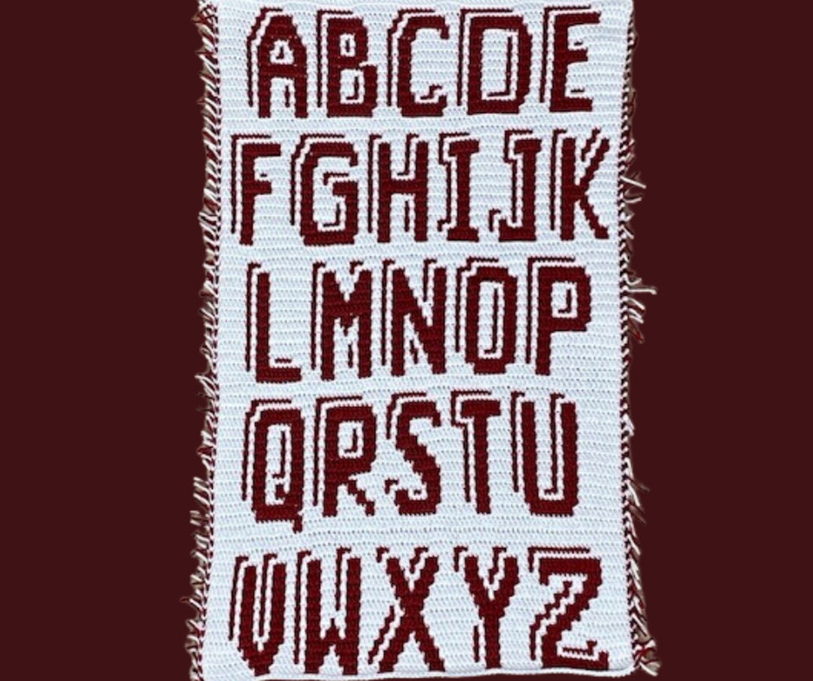 Mosaic Crochet Alphabet-3d Font Mosaic Crochet Pattern - Etsy