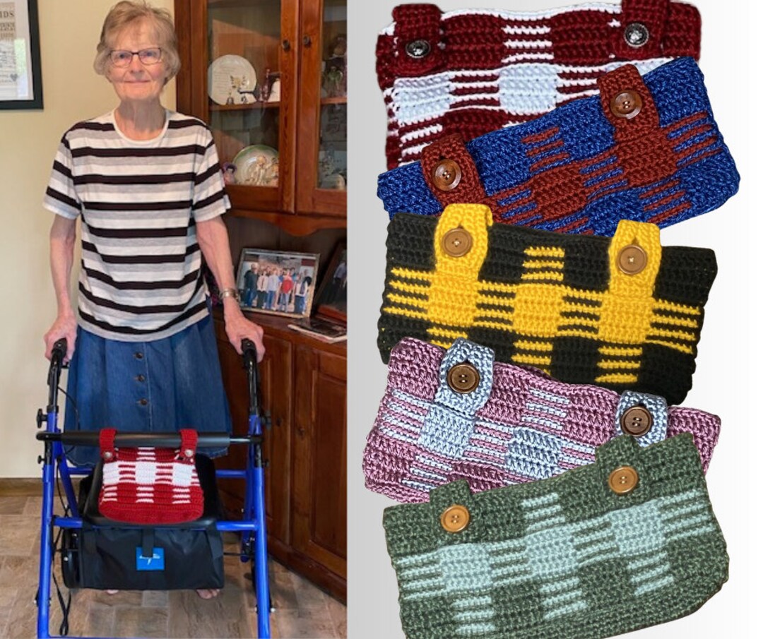 Walker Pouch Pattern, Walker Accessories, Mosaic Crochet Pattern ...