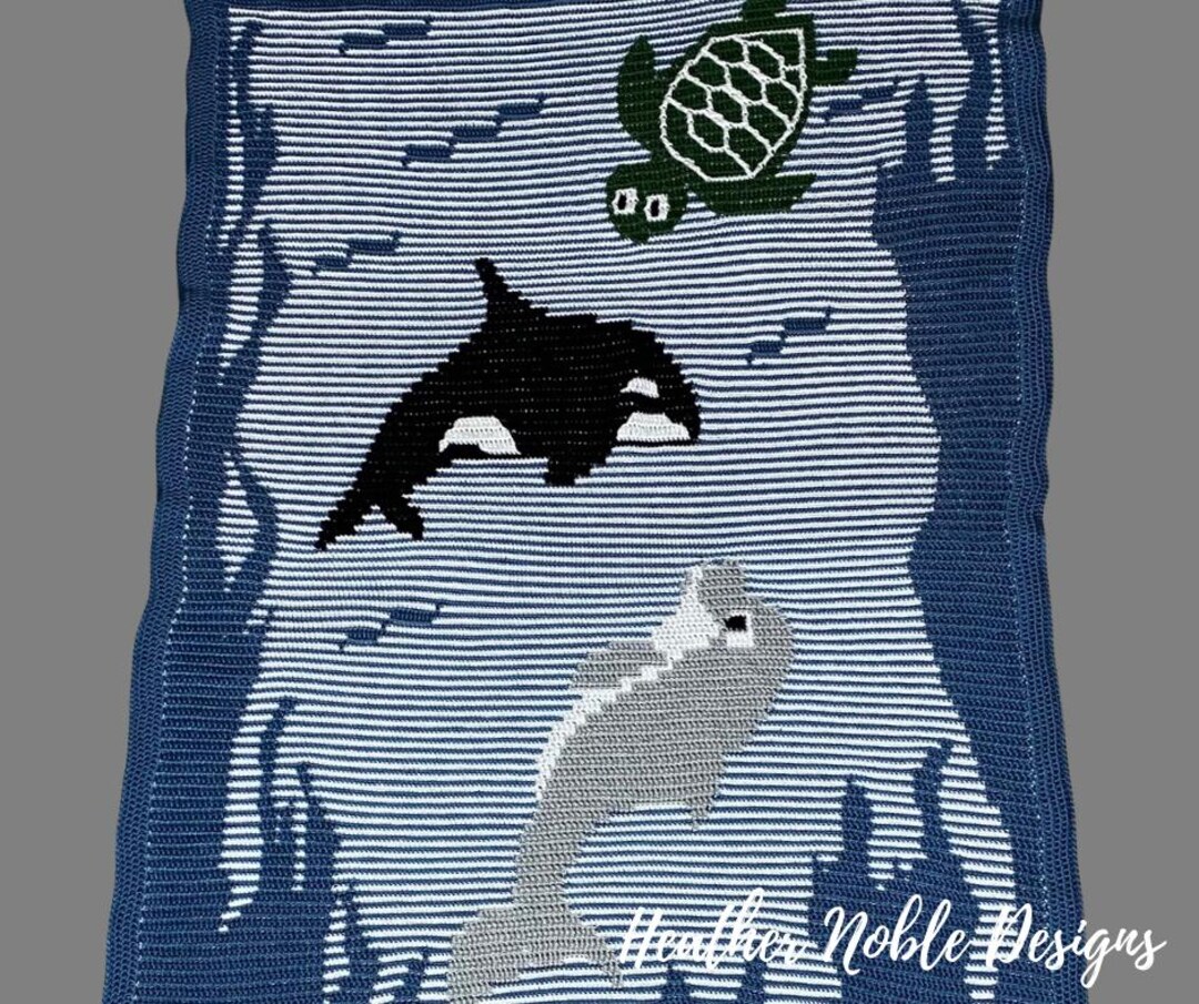 Deep Sea Babies, Mosaic Crochet Blanket Pattern, Mosaic Overlay Crochet ...
