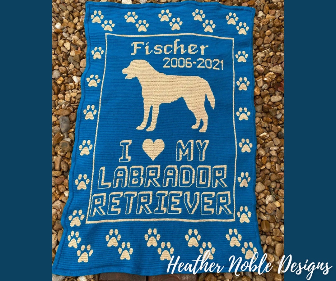 Labrador Retriever, Mosaic Crochet Blanket Pattern, Mosaic Overlay ...