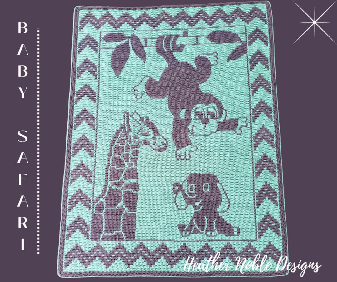 Baby Safari, Mosaic Crochet Blanket Pattern, Mosaic Overlay Crochet ...