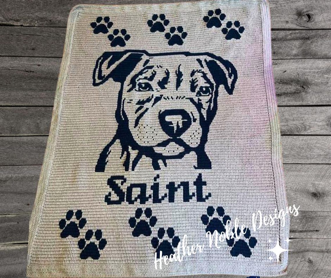 Pit Bull, Mosaic Crochet Blanket Pattern, Mosaic Overlay Crochet ...