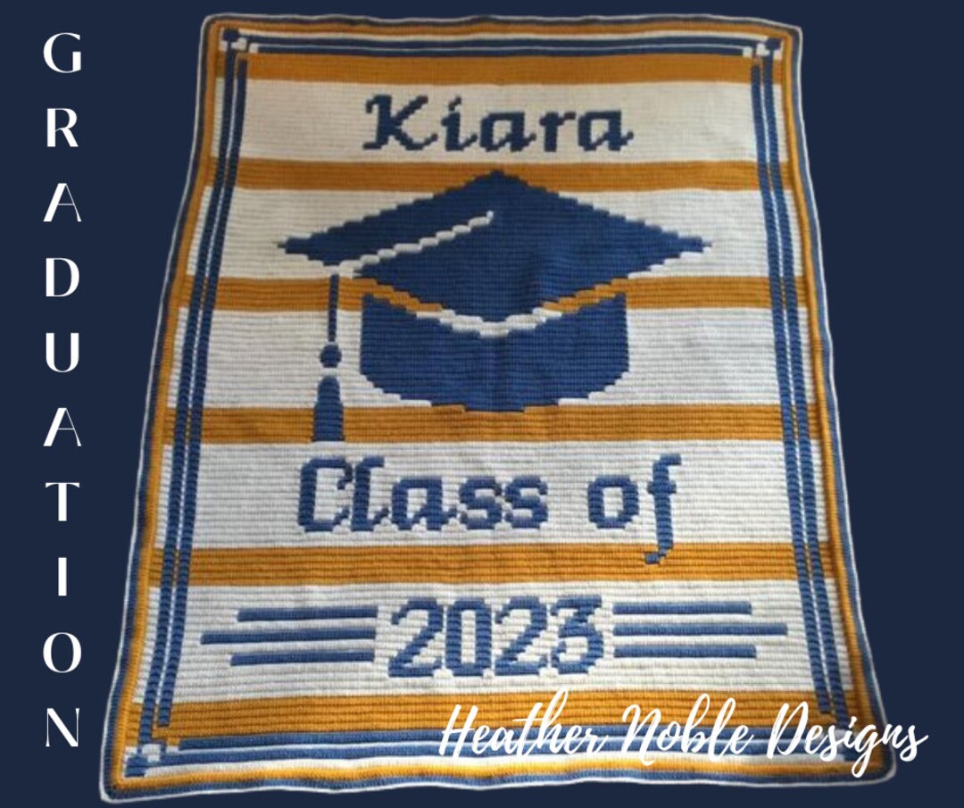 Graduation Blanket Pattern, Mosaic Crochet Blanket Pattern, Mosaic ...