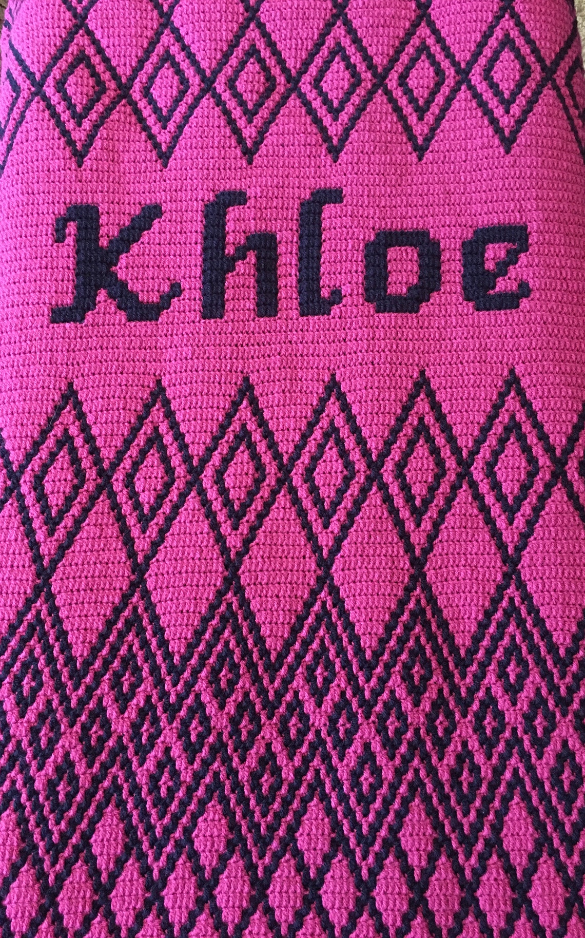 Mosaic Crochet Alphabet-d'nealian Font - Etsy