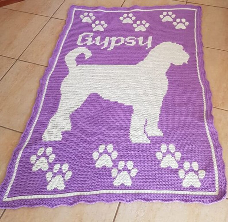 Labradoodle Mosaic Crochet Blanket Pattern Mosaic Overlay - Etsy