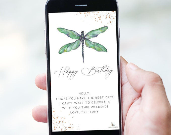 Happy Birthday Card, Digital Birthday Card, Birthday Ecard, Paperless ...