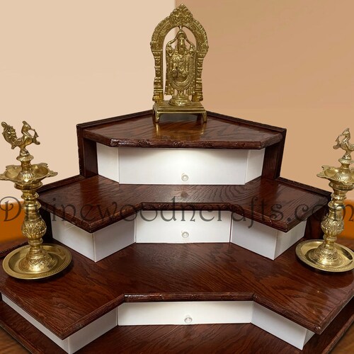 Corner Contemporary Style Pooja Mandir - Etsy