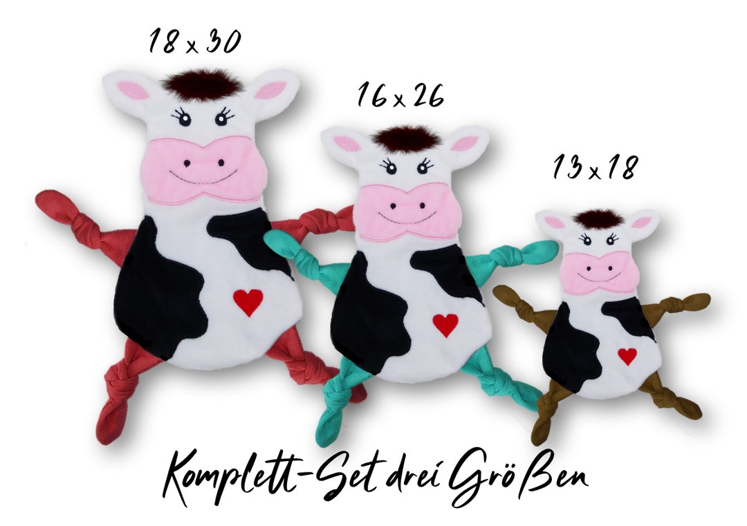 Embroidery File ITH Cow Cuddly Blanket in Three Sizes, Baby Cuddly ...
