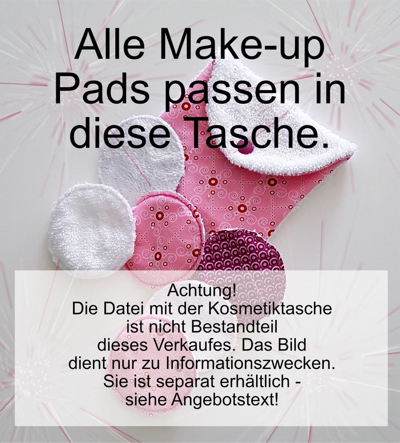 Embroidery File for Makeup Remover Pads 13x18, ITH, Makeup - Etsy