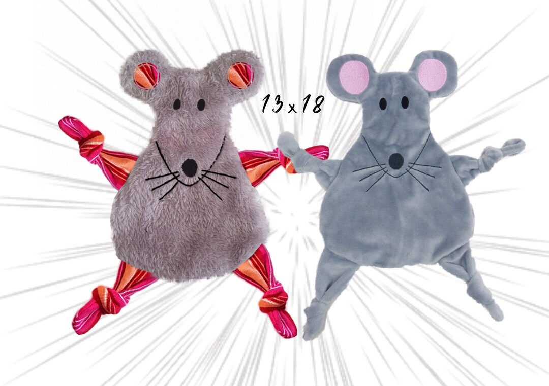 Embroidery File Mouse Cuddle Blanket Frame 13 Cm X 18 Cm, Two Ear ...