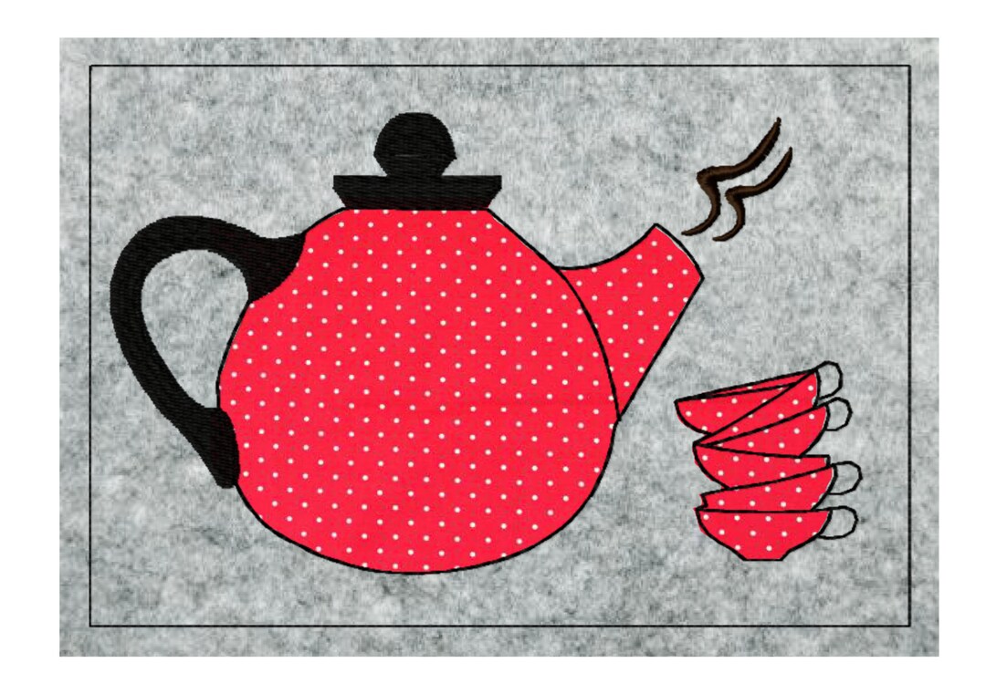 Embroidery File Mug Rug Jug, 13 Cm X 18 Cm, Coaster, Embroidery, Stick ...