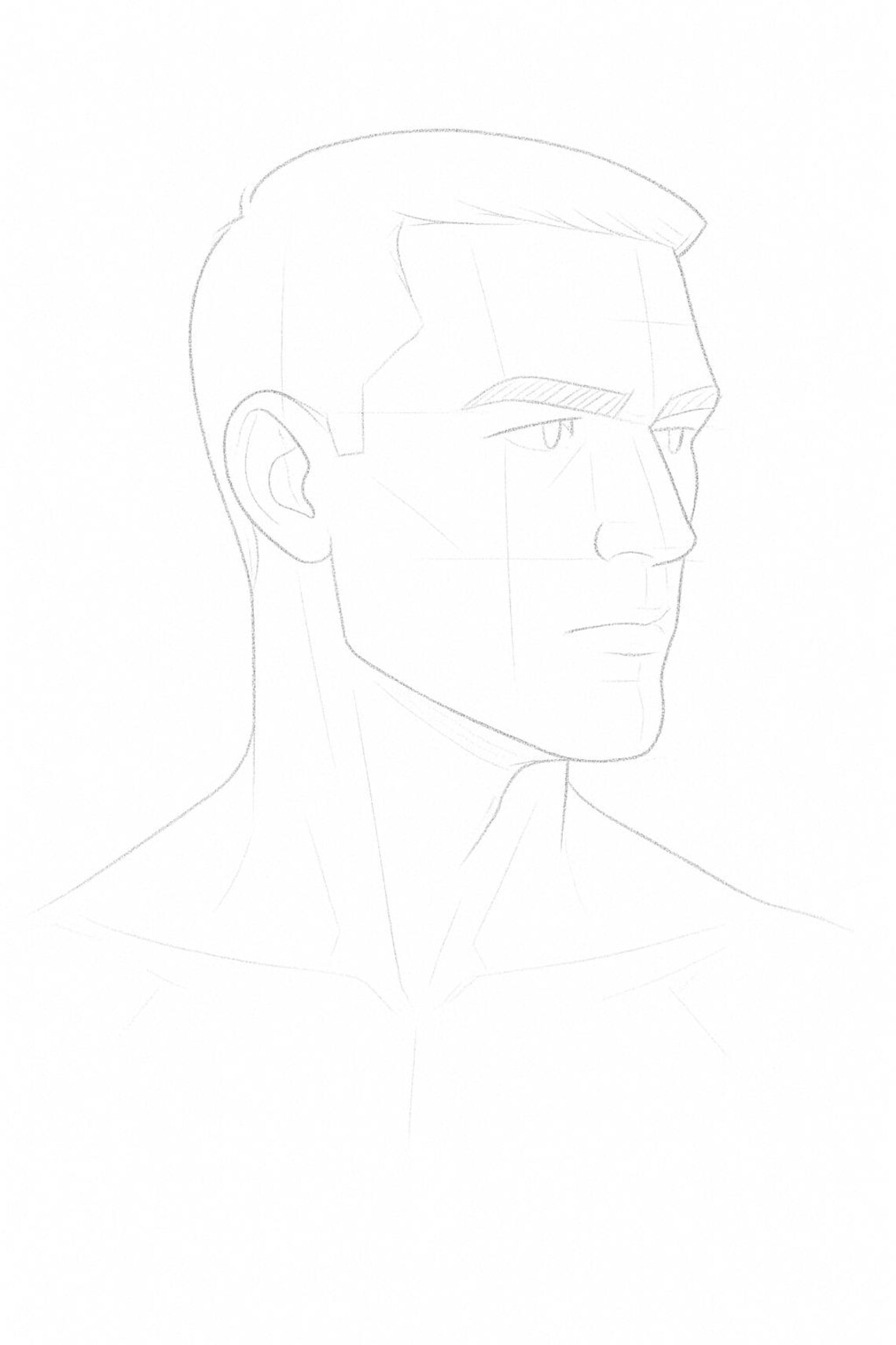 Printable A4 Male Face Sketches – 27 Blank Face Outlines for Tracing ...