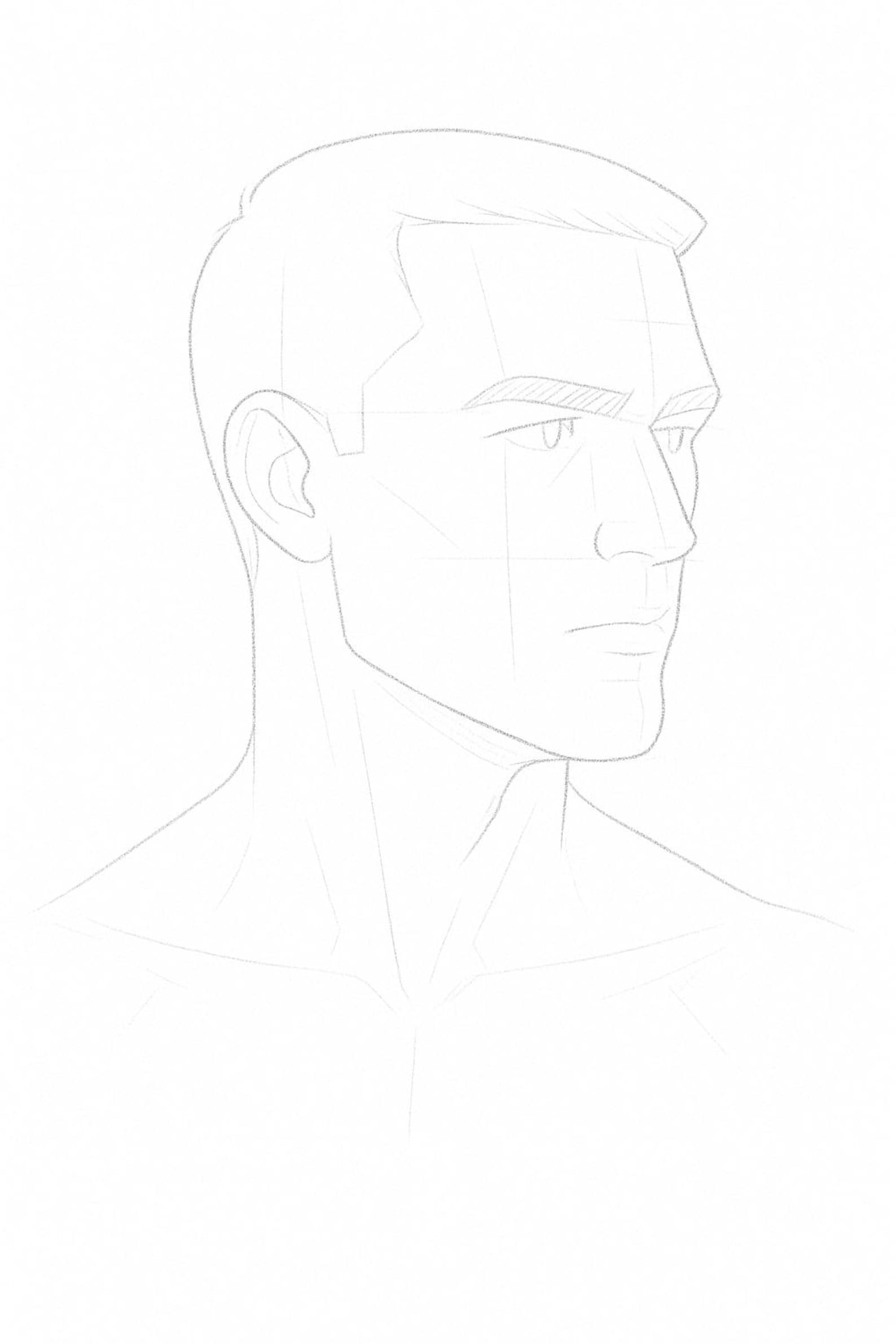 Printable A4 Male Face Sketches – 27 Blank Face Outlines for Tracing ...