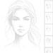 Printable A4 Female Face Sketches – 50 Blank Face Outlines for Tracing ...