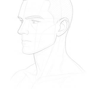 Printable A4 Male Face Sketches – 27 Blank Face Outlines for Tracing ...