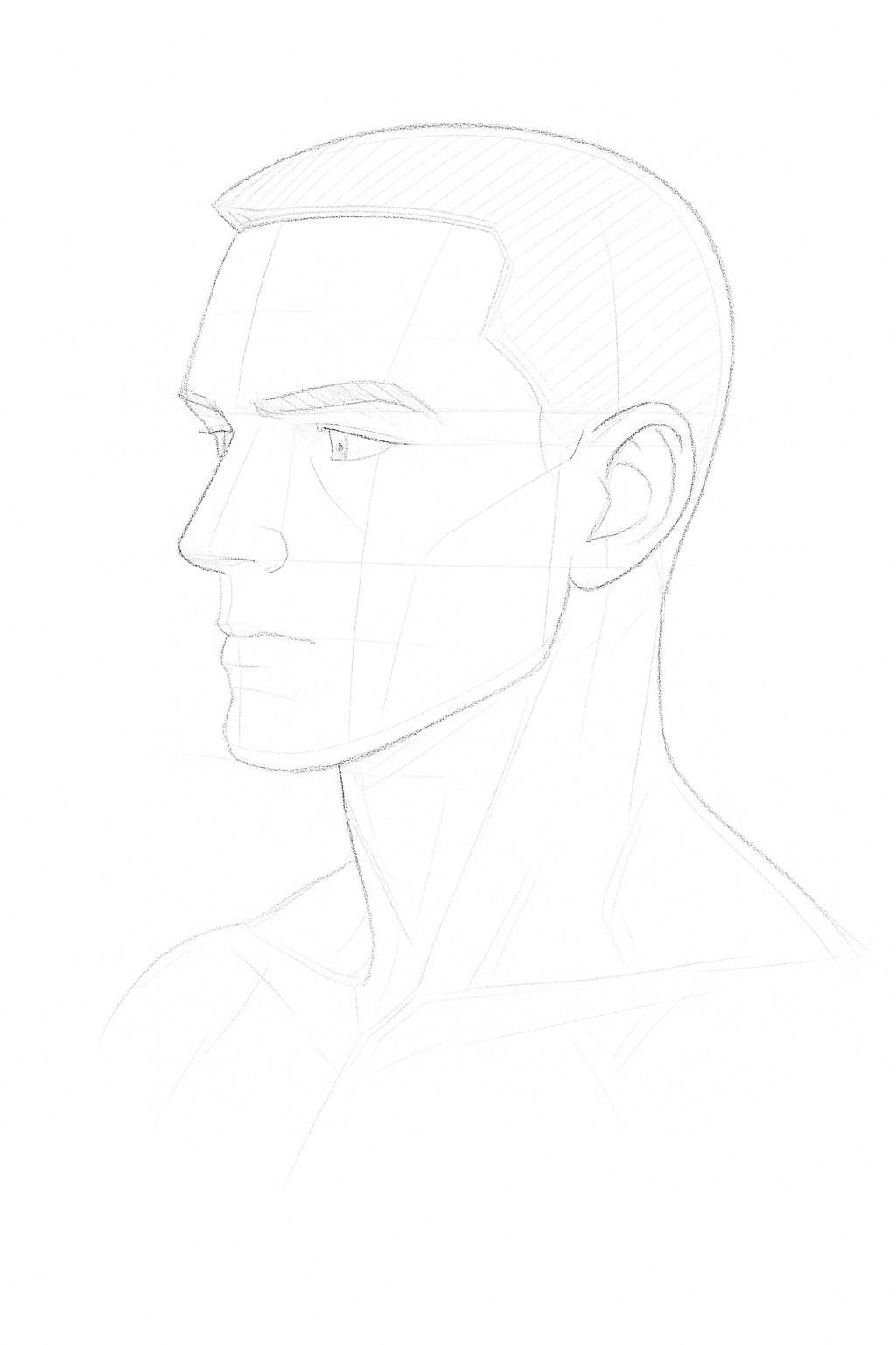 Printable A4 Male Face Sketches – 27 Blank Face Outlines for Tracing ...