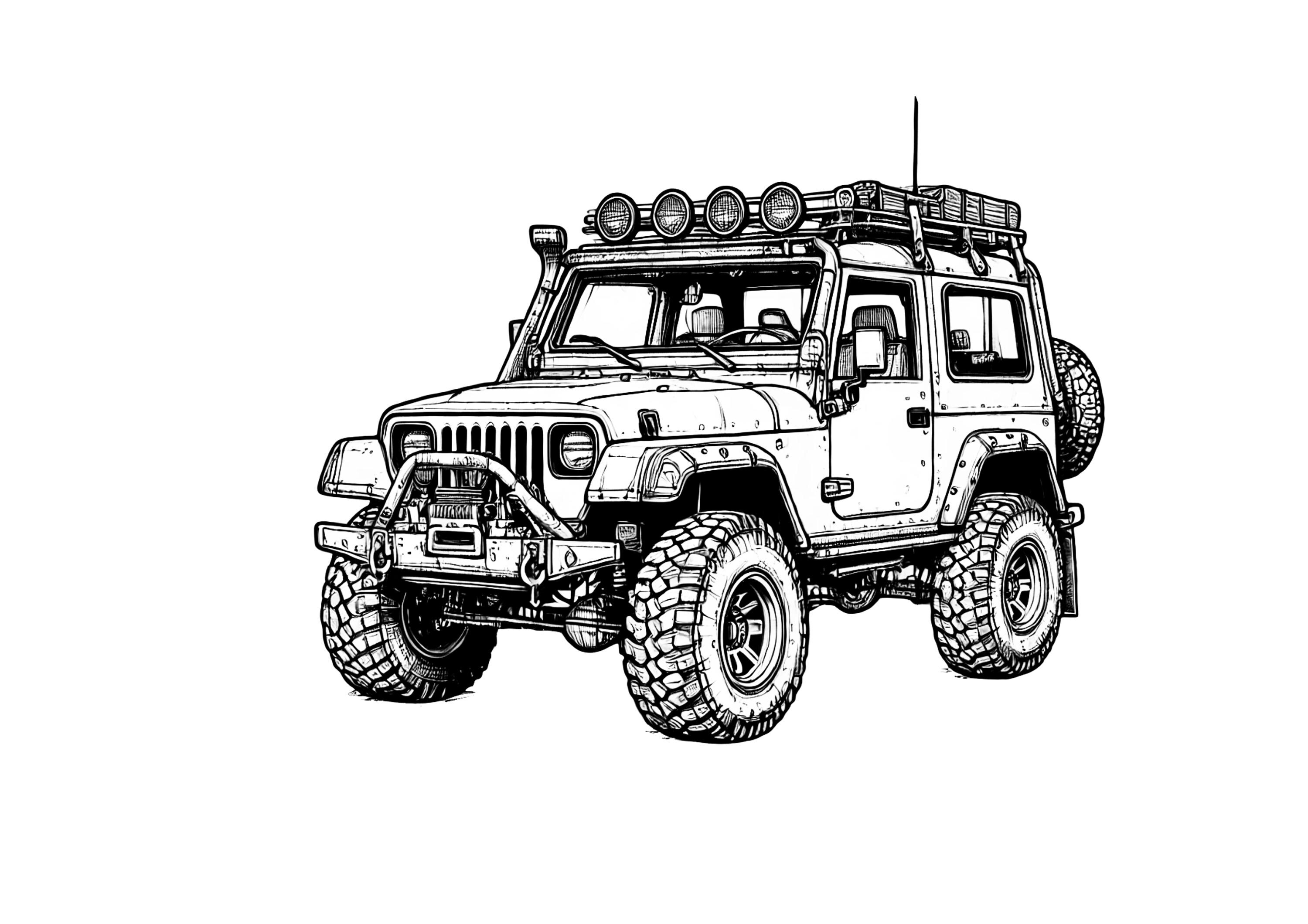Printable Coloring Pages for Kids - 20 A4 Car Designs - Fun Coloring ...