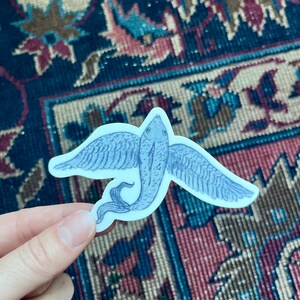 Flying Fish Sticker, Watercolor Sticker, Vinyl Waterproof Sticker - Etsy