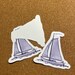 Sailboat Sticker, Watercolor Sticker, Vinyl Waterproof Sticker - Etsy