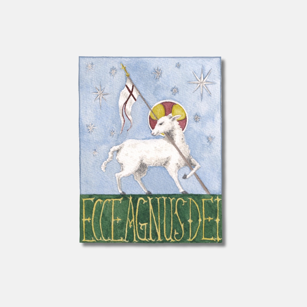 Agnus Dei Fine Art Print, Lamb of God Watercolor Painting Print ...