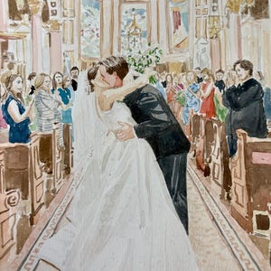 Wedding Portait Watercolor Painting - Etsy