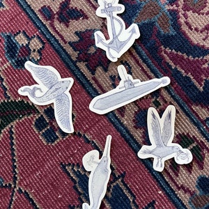 Flying Fish Sticker, Watercolor Sticker, Vinyl Waterproof Sticker - Etsy