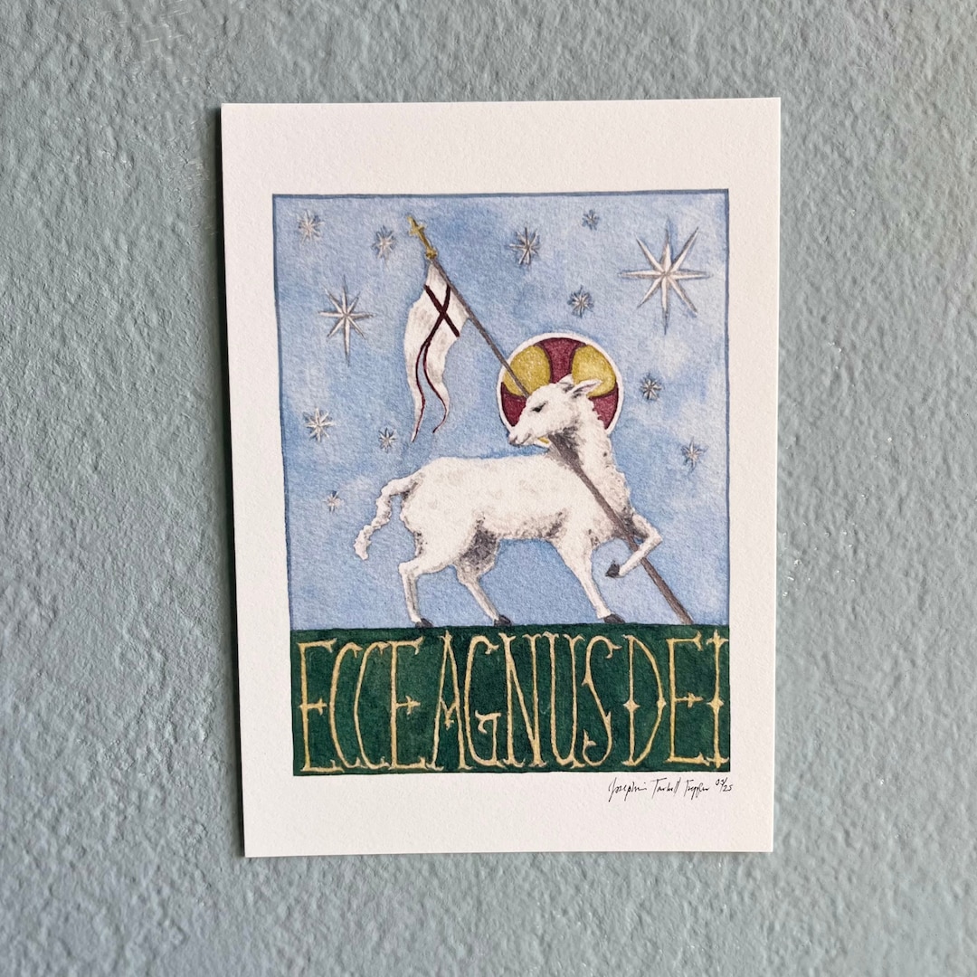 Agnus Dei Fine Art Print, Lamb of God Watercolor Painting Print ...