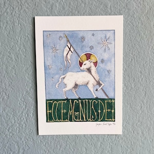 Agnus Dei Fine Art Print, Lamb of God Watercolor Painting Print ...