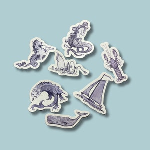 Sailboat Sticker, Watercolor Sticker, Vinyl Waterproof Sticker - Etsy
