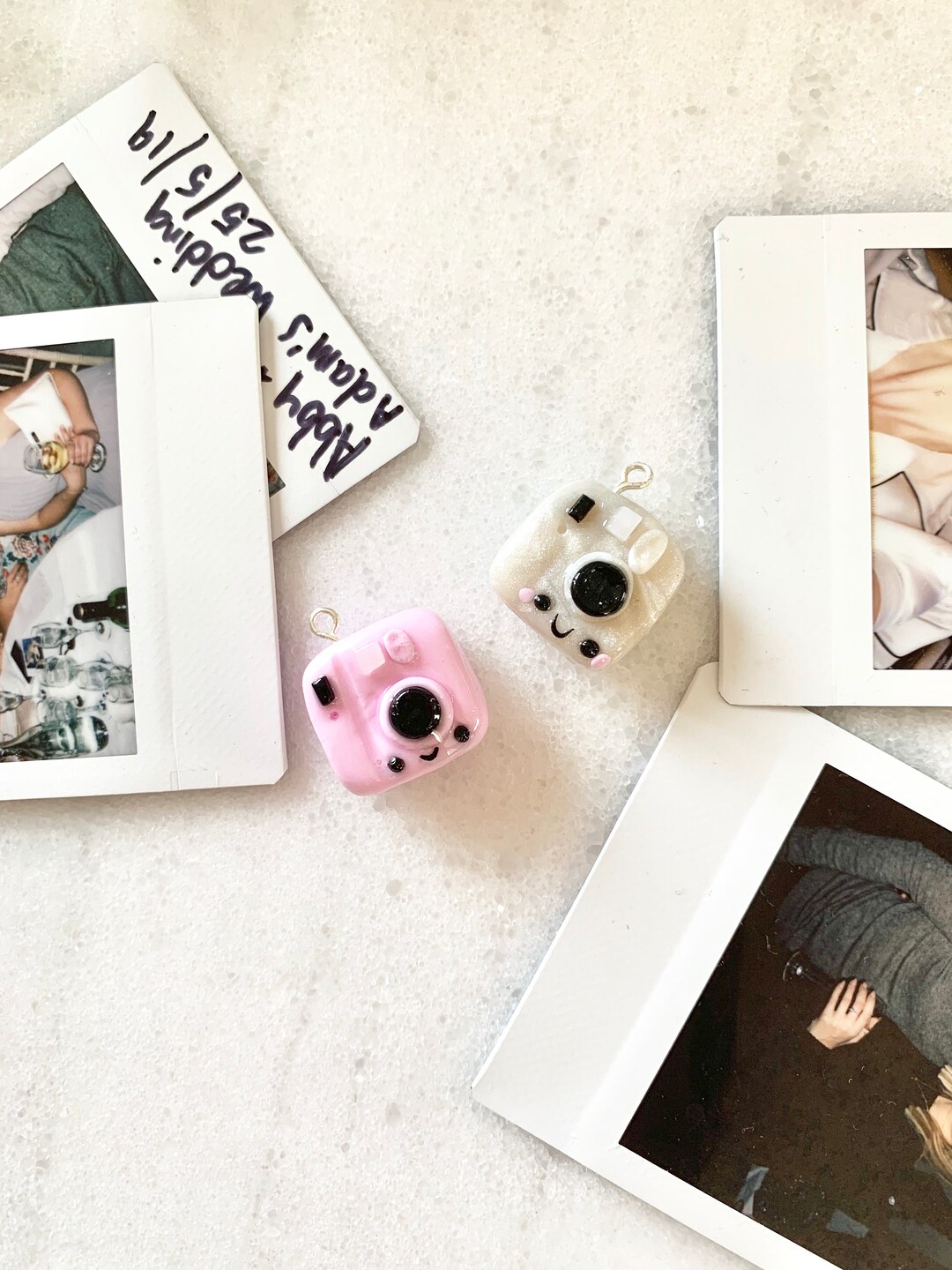 Polymer Clay Miniature Polaroid Camera Charm Keyring Stitch - Etsy UK