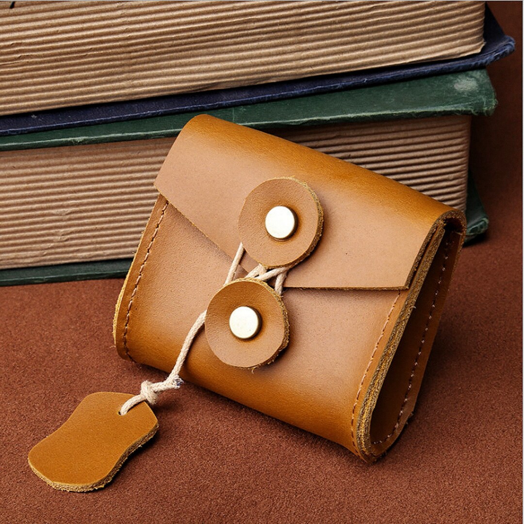 Vintage Small Leather Pouch Small Earphone Case, Mini Leather Coin ...