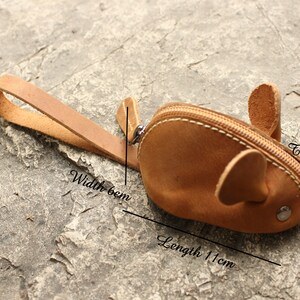 Personalized Mouse Coin Purse, Leather Coin Purse, Coin Purse Key Case ...