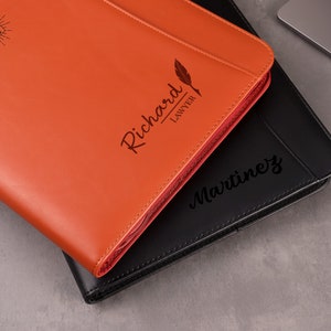 Business Leather Portfolio - Custom Professional Portfolio, Monogram ...