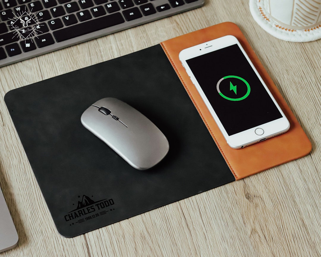 Leather Mouse Pad - Custom Mouse Pads, Personalized Phone Charger ...