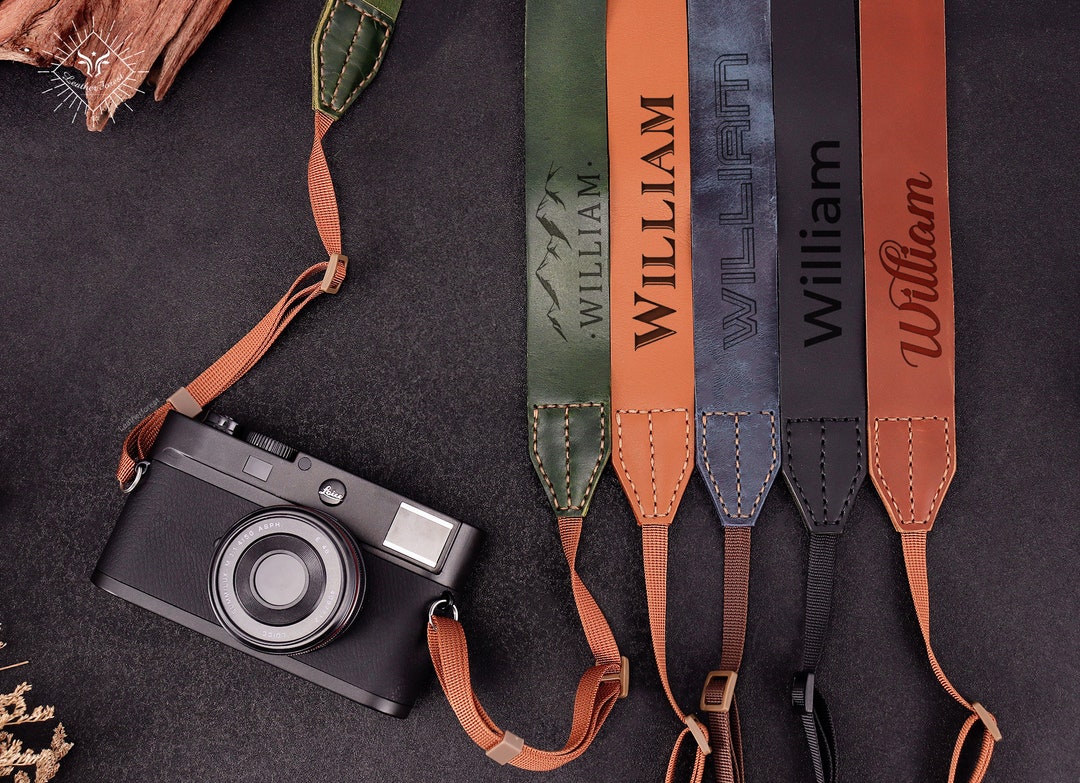 Personalized Camera Strap - Leather Camera Strap, Engraved Camera Strap ...
