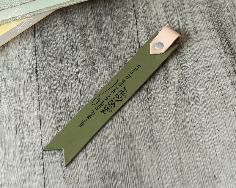 Personalized Leather Bookmark Custom Bookmark Leather - Etsy
